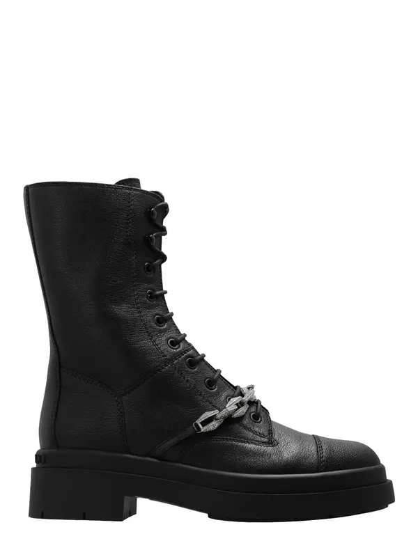 JIMMY CHOO Nari Combat Boots - Black
