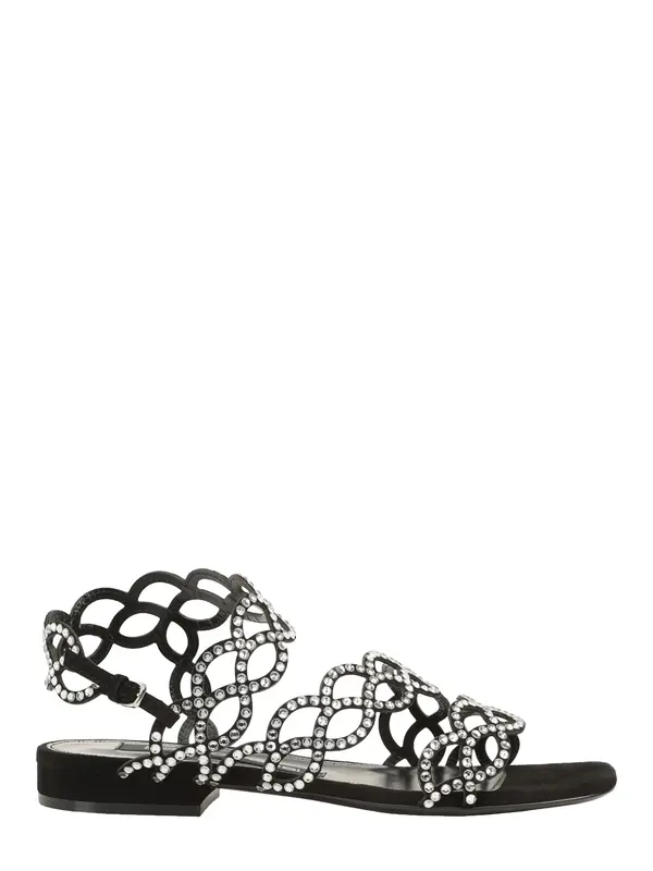 SERGIO ROSSI Sr Mermaid Crystal-embellished Sandals - Black