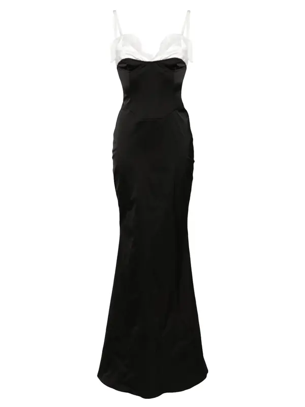 ALMAZ Exposed Corset Gown - Black