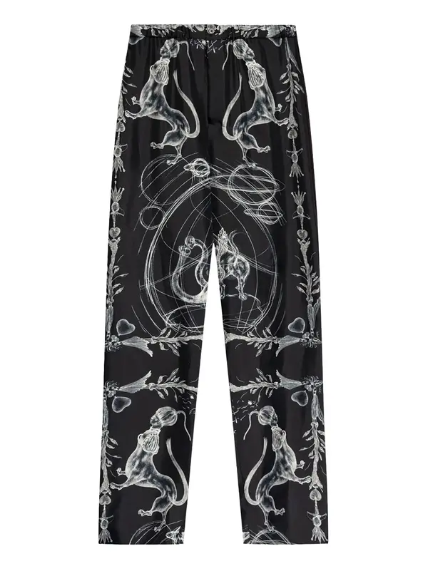 Fabiana Filippi Abstract Print Trousers - Black