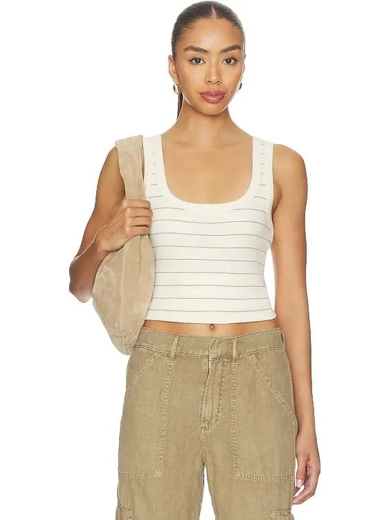 Citizens Of Humanity Faye Tank - Golden Pinstripe