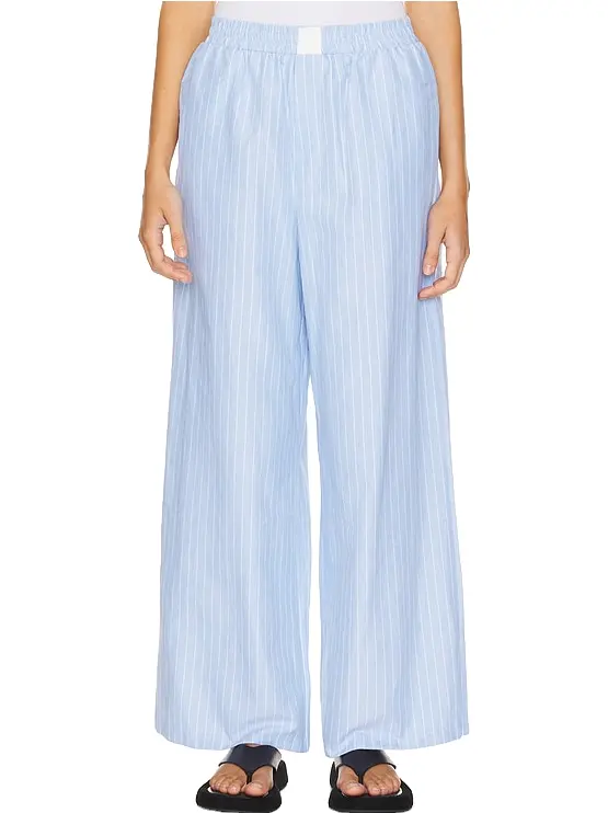 SNDYS Darian Wide Leg Pants - Blue & White