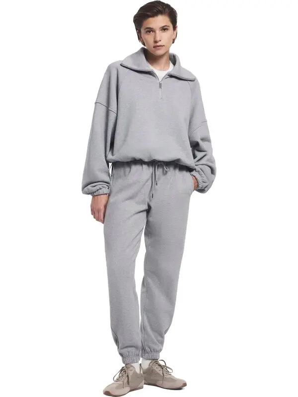 NINETY PERCENT Classic Organic Cotton Sweatpants - Grey Marl