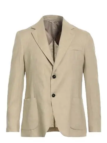 LIU •JO MAN Single-breasted Linen Blazer - Beige