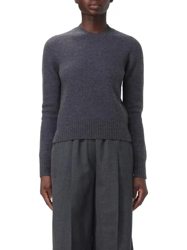 JIL SANDER Ribbed Crew Neck Pullover - Grey