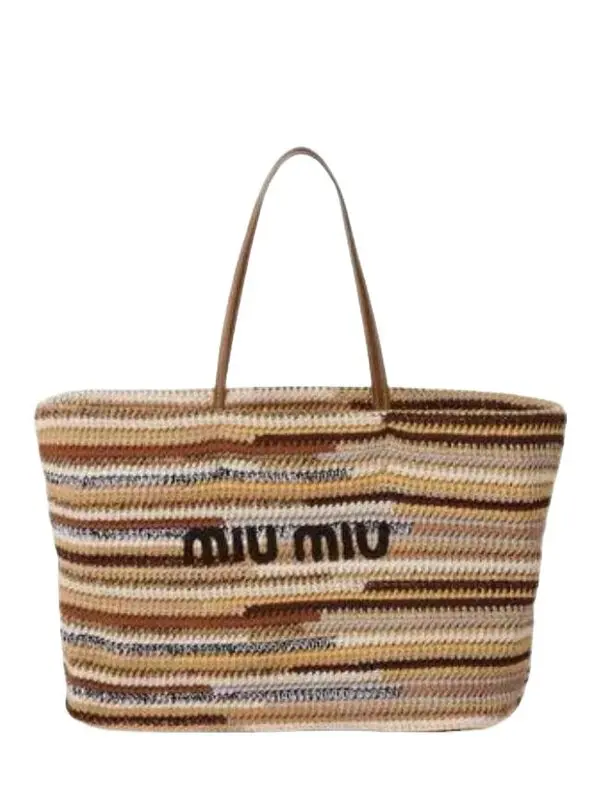 Miu Miu Crochet Tote Bag - Natural