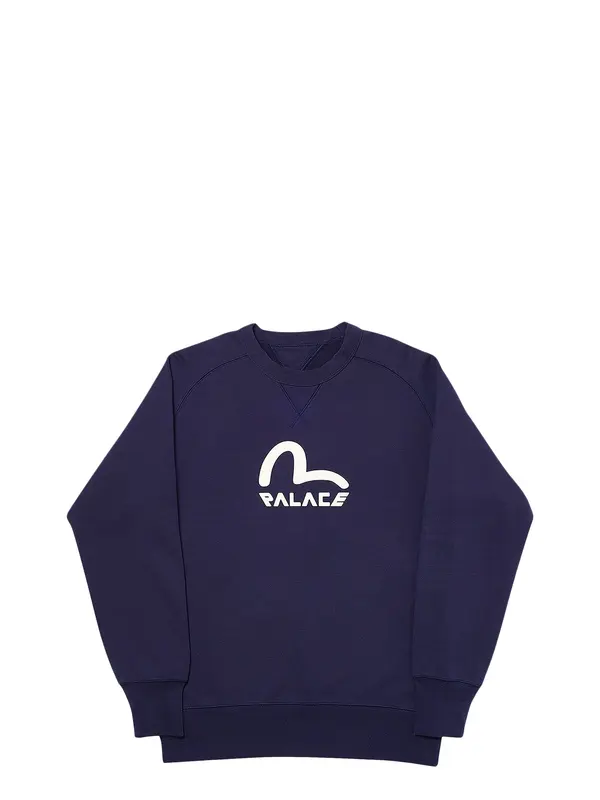 PALACE X Evisu Reversible Crew 'navy - Blue