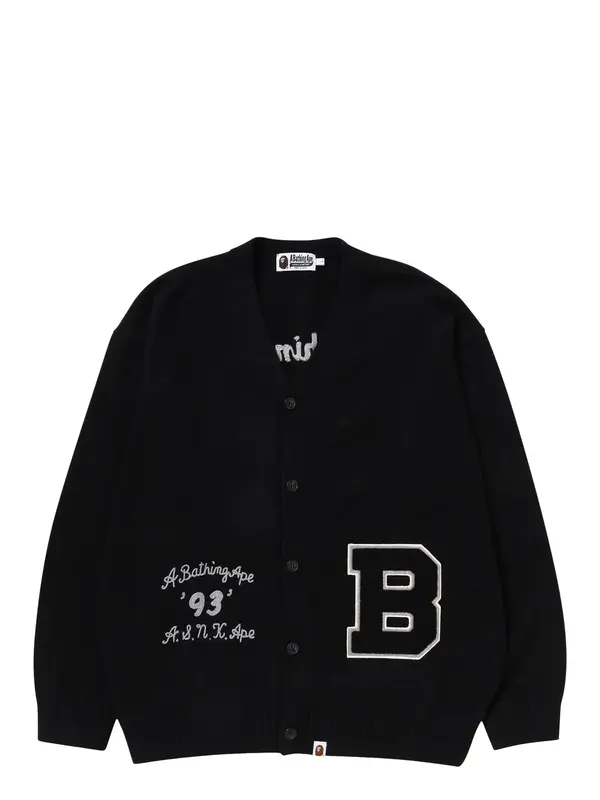 A BATHING APE Knit Cardigan - Black