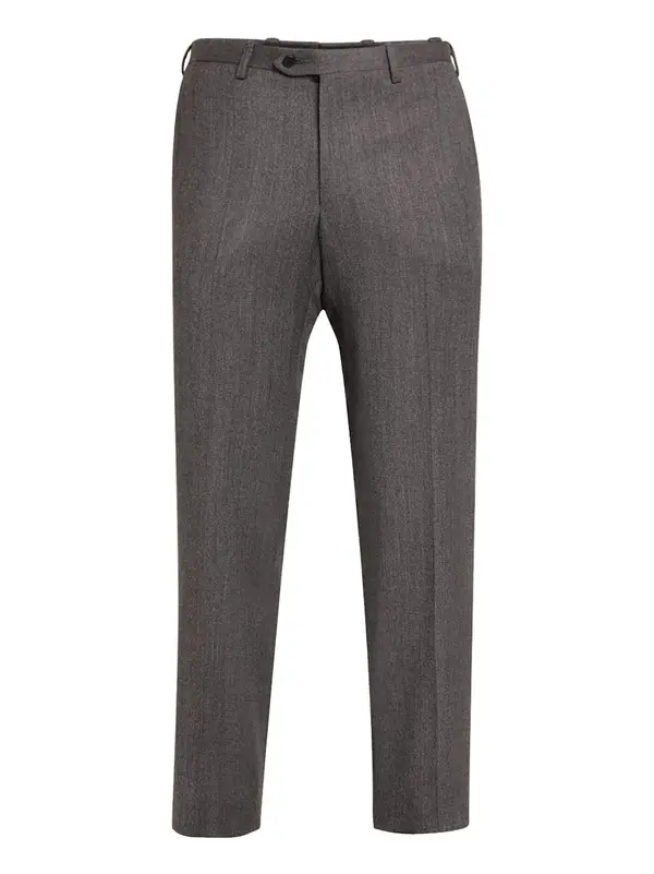 Kiton Textured Suit Trousers - Gry