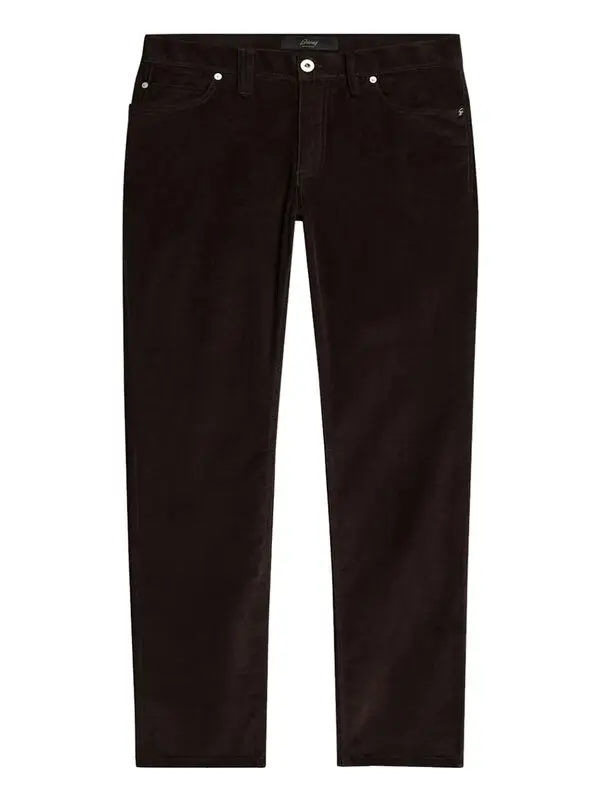 Brioni Pinwale 5-pocket Pants - Brown