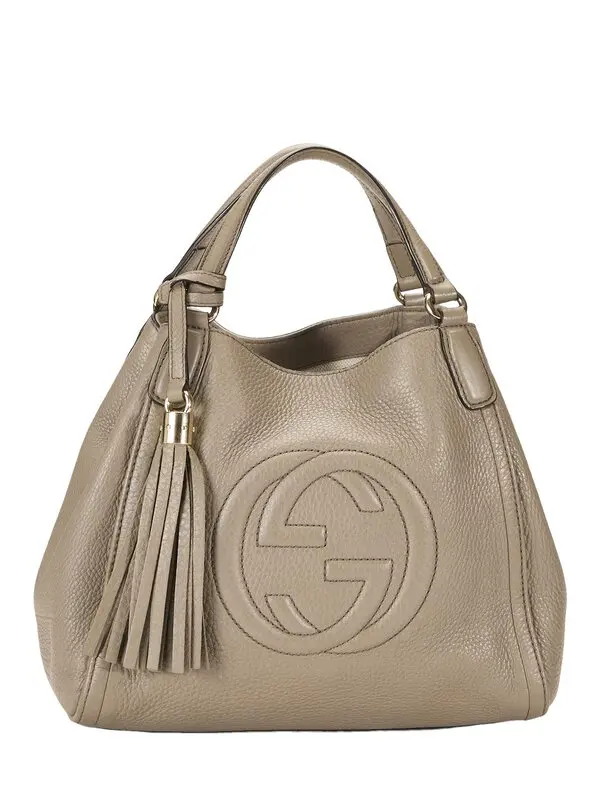 Gucci Leather Soho Convertible Shoulder Bag - Grey