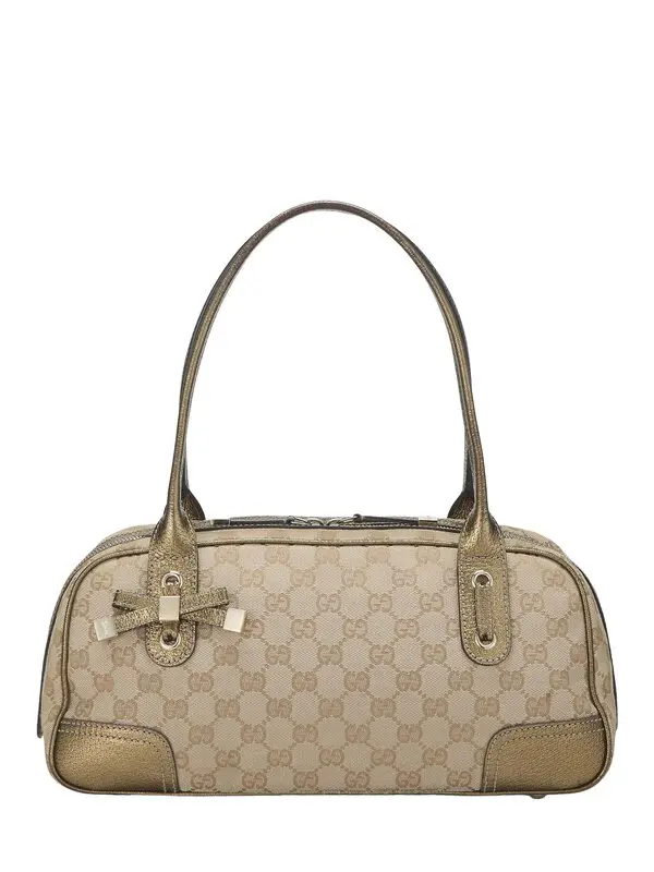 Gucci Original Gg Canvas Princy Bag - Gold