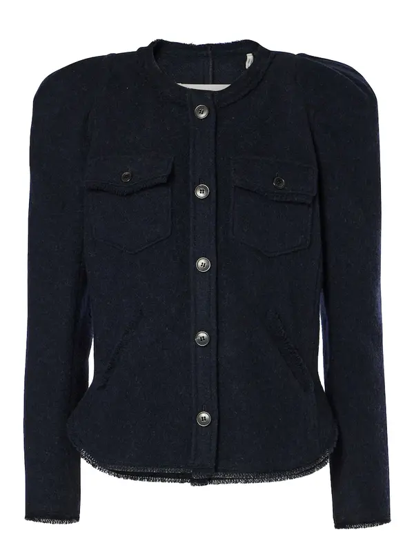 MARANT ETOILE Nelly Wool-blend Jacket - Blue