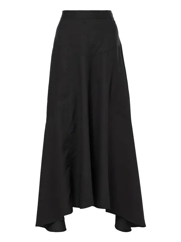 MARANT ETOILE Alona Asymmetric Midi Skirt - Black