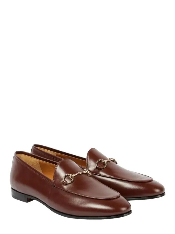 Gucci Jordaan Horsebit Loafers - Brown