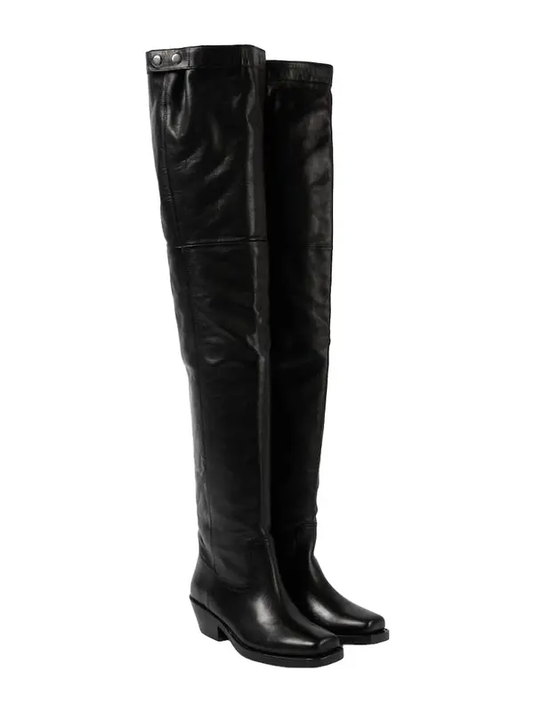Isabel Marant Amati Leather Knee-high Boots - Black