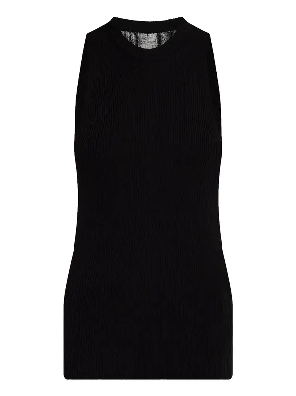 Rick Owens Porterville Ribbed Tank Top - Black