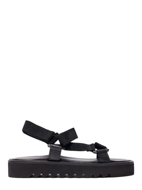 SCAROSSO Wooster V Suede Sandals - Black