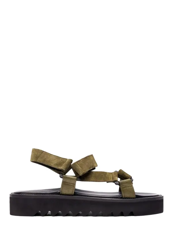 SCAROSSO Wooster V Suede Sandals - Green