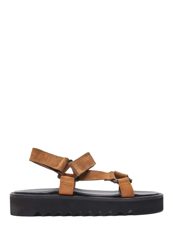 SCAROSSO Wooster Suede Sandals - Brown