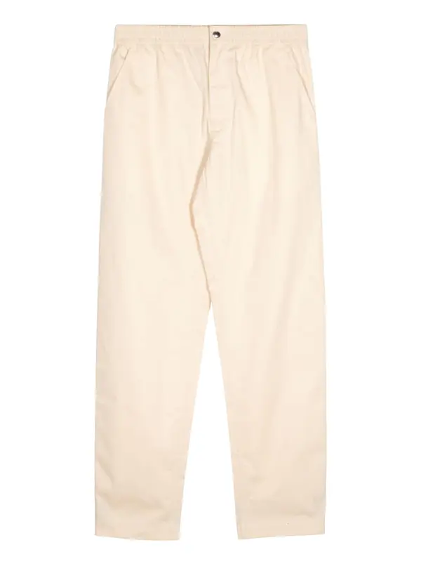 Maison Kitsuné Straight-leg Cotton Trousers - Neutrals