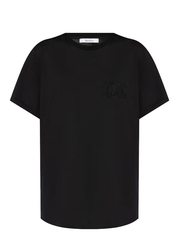 Max Mara Monogram-embroidered T-shirt - Black