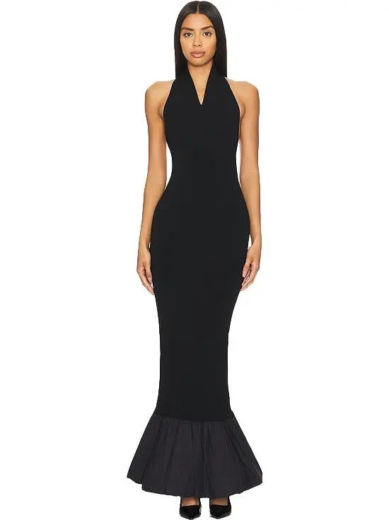 Ronny Kobo Wyeth Halter Gown - Black