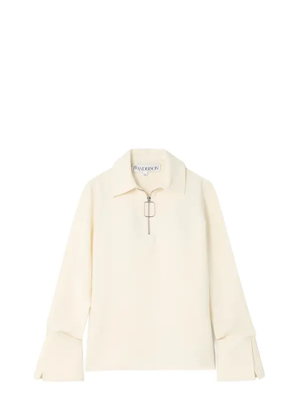 JW Anderson Cloqué-jersey Top - Cream