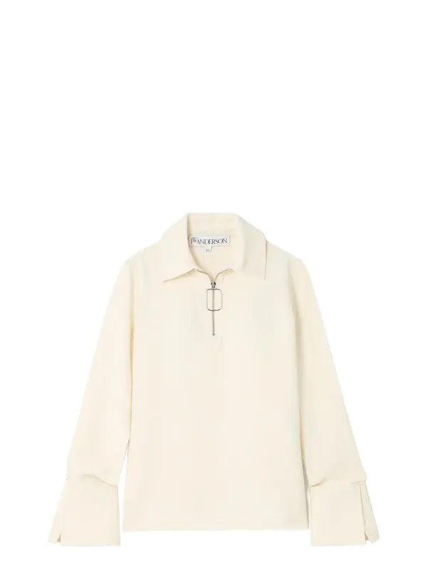 JW Anderson Cloqué-jersey Top - Cream