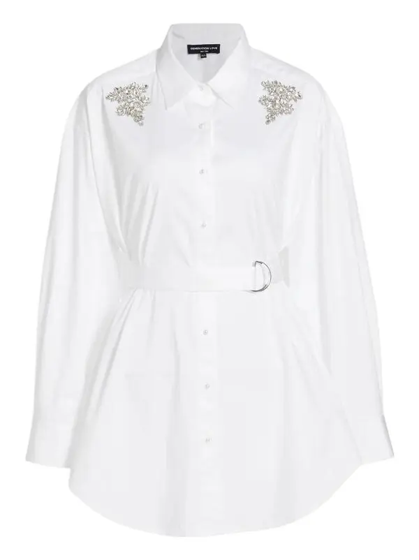 Generation Love Elianna Crystal Shirtdress - White