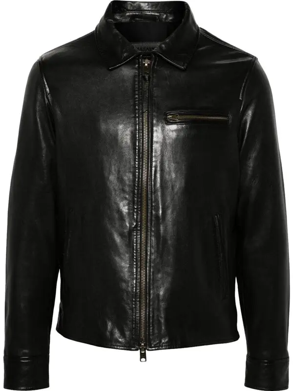 ALLSAINTS Miller Leather Jacket - Black