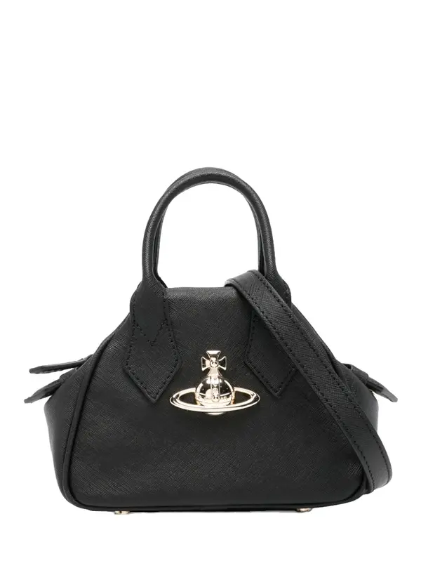 VIVIENNE WESTWOOD Orb-plaque Leather Tote - Black