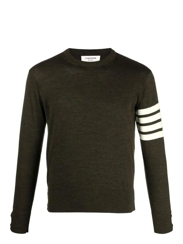 Thom Browne 4-bar Wool Jumper - Green