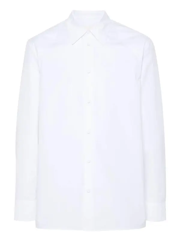 JIL SANDER Long-sleeve Organic Cotton Shirt - White