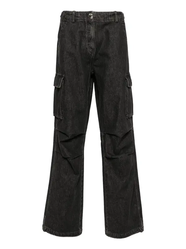 Coperni Wide-leg Cargo Jeans - Black