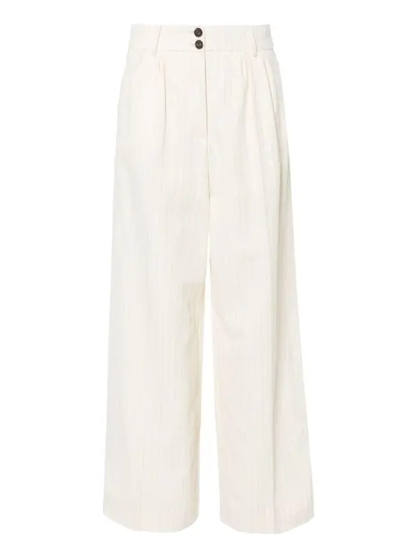 ALLSAINTS Payton Striped Twill Trousers - Neutrals