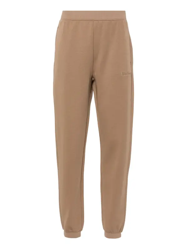 Max Mara Logo-embroidered Track Pants - Brown