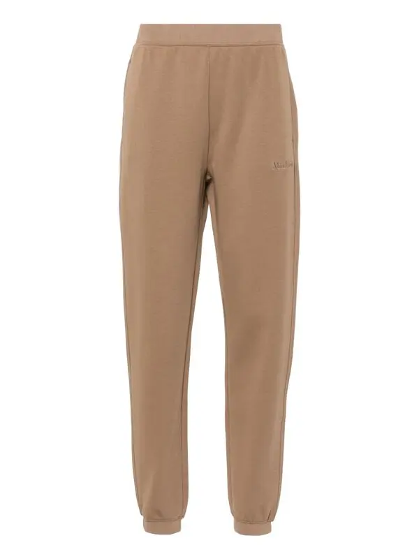 Max Mara Logo-embroidered Track Pants - Brown
