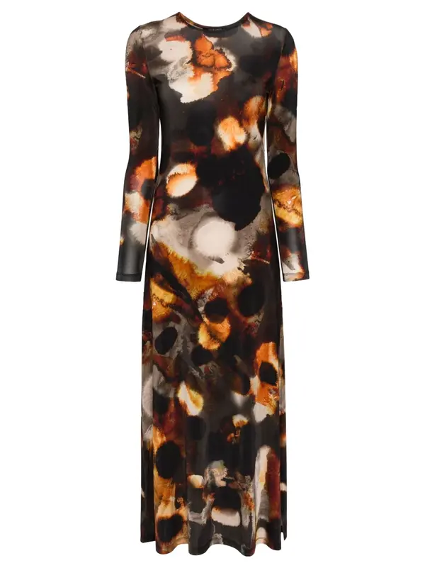 ALLSAINTS Katlyn Abstract-print Maxi Dress - Brown