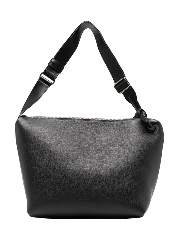 JW Anderson Small Corner Leather Shoulder Bag - Black