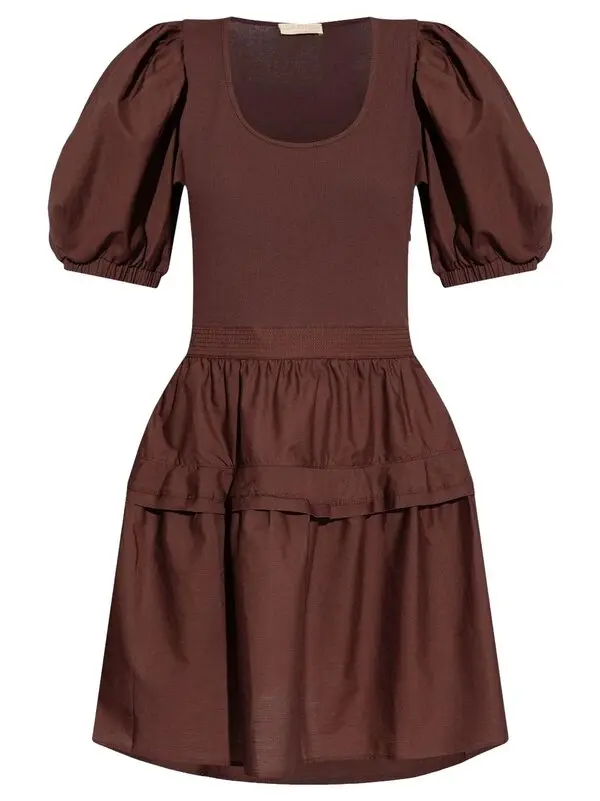 Ulla Johnson Tilda Cotton Mini Dress - Brown