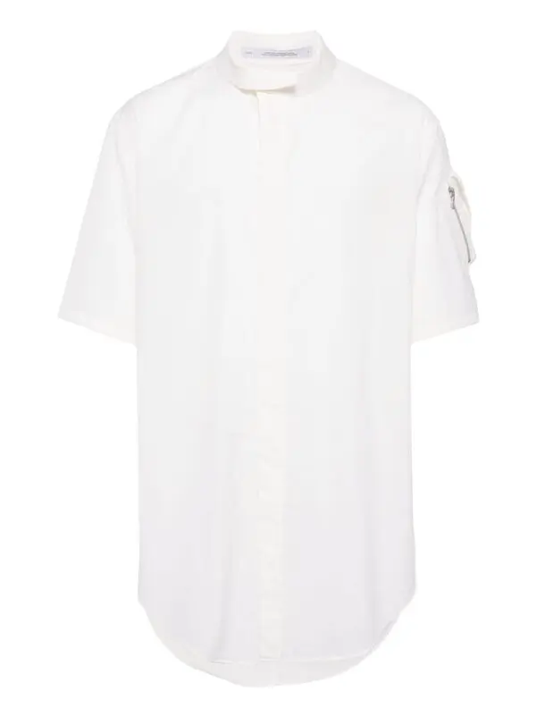 JULIUS Short-sleeve Poplin Shirt - Neutrals