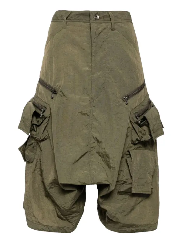 JULIUS Mid-rise Cargo Shorts - Green