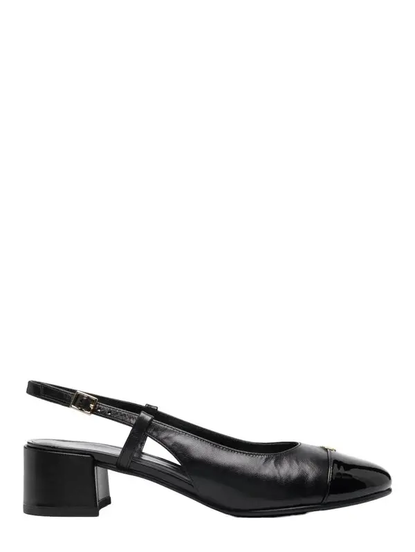 Tory Burch 45mm Double T-motif Leather Pumps - Black