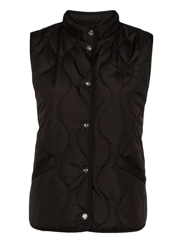 Ralph Lauren Mock-neck Quilted Gilet - Black