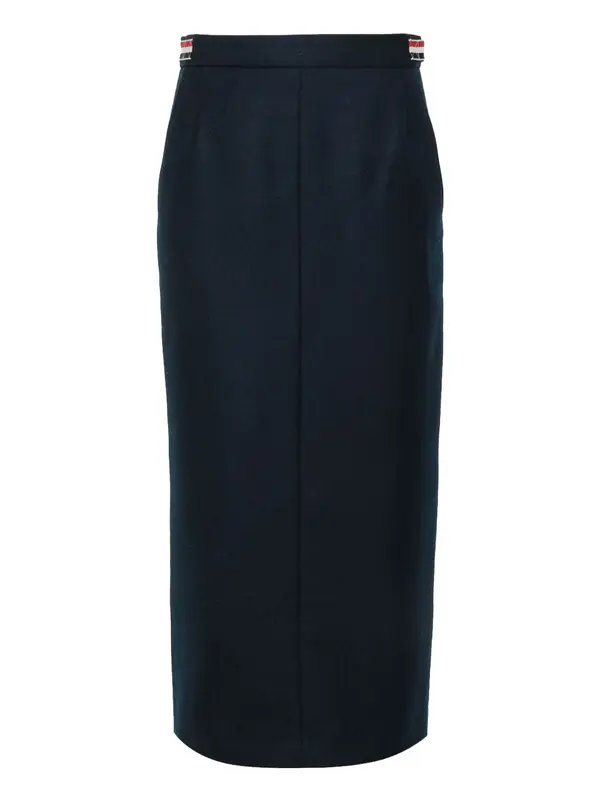 Thom Browne High-waist Midi Skirt - Blue
