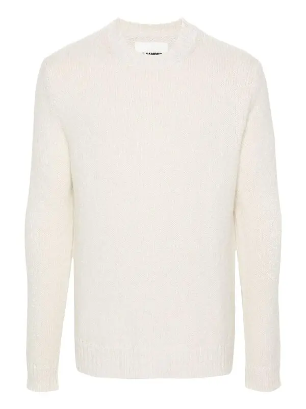 JIL SANDER Brushed Chunky-knit Jumper - White