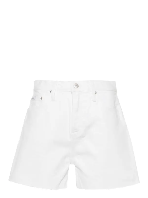 Calvin Klein Raw-cut Denim Shorts - White