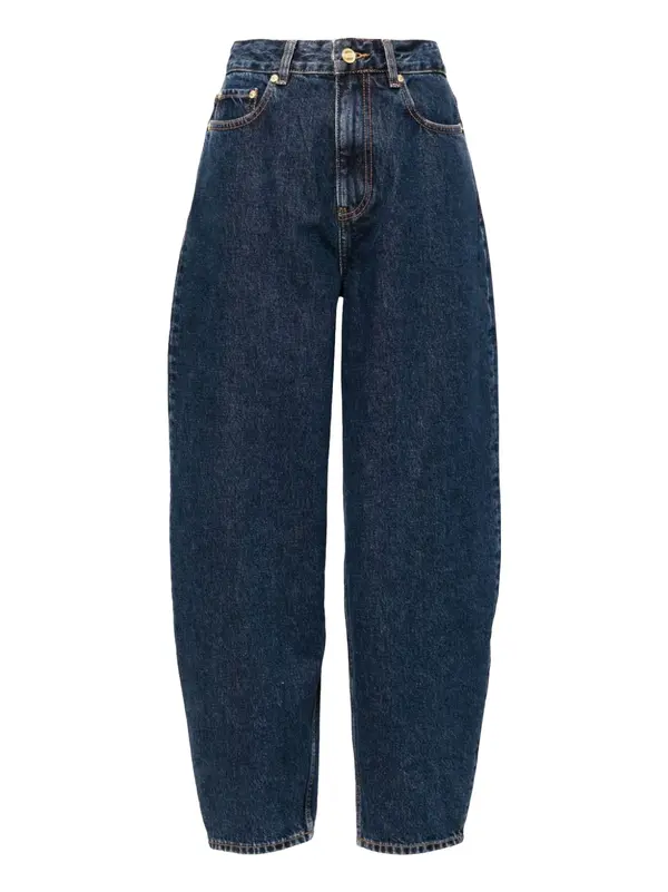 GANNI Organic Cotton Balloon Jeans - Blue