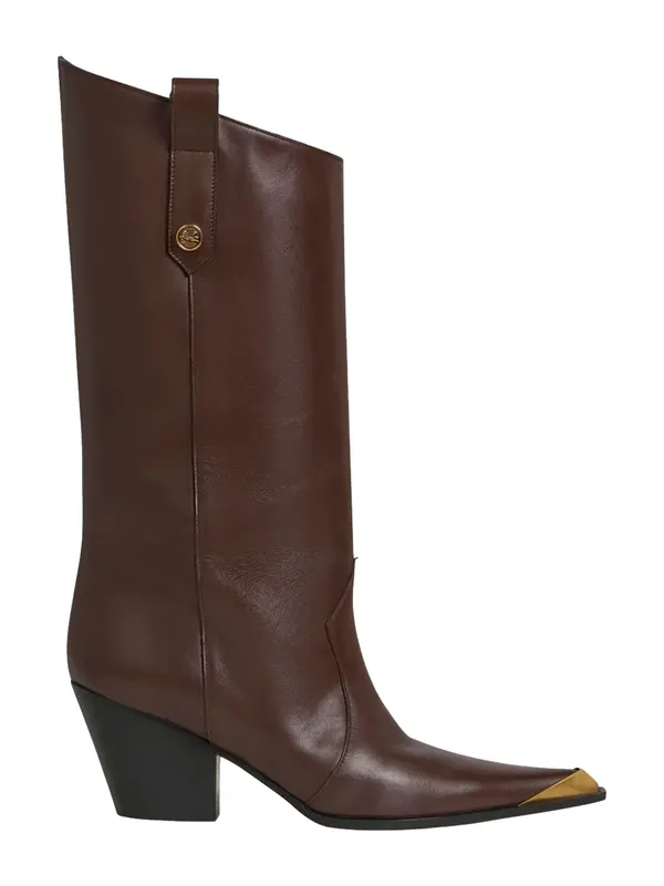 Etro Pointed-toe Leather Boots - Brown